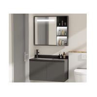 Quality Metal Black Wall Mounted Bathroom Vanity EDM / OEM Available for sale
