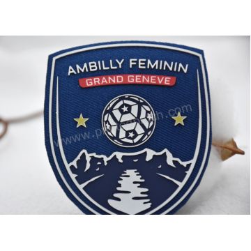 Quality 3D Football Team Patches Nylon Custom Clothing Patch High Density for sale