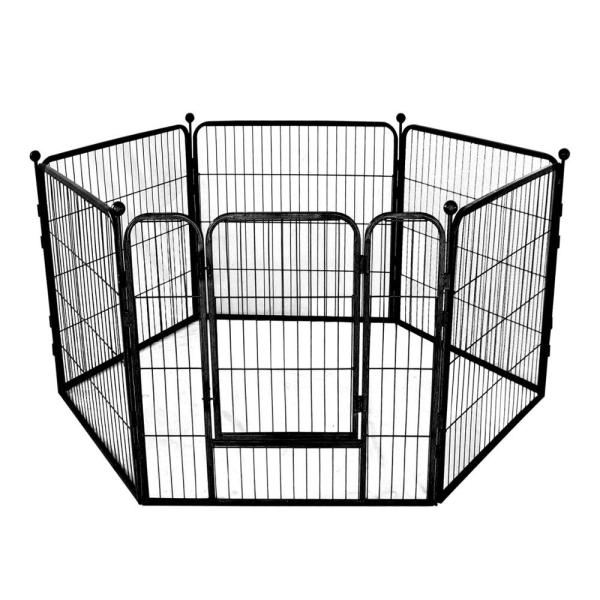 Quality 120cm 6 Tablets Dog Playpen Barrier SGS Dog Cage Fence Indoor for sale