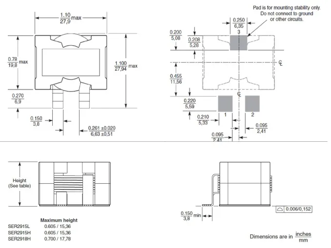 Customized Pq Core High Frequency Transformer with Flat Wire