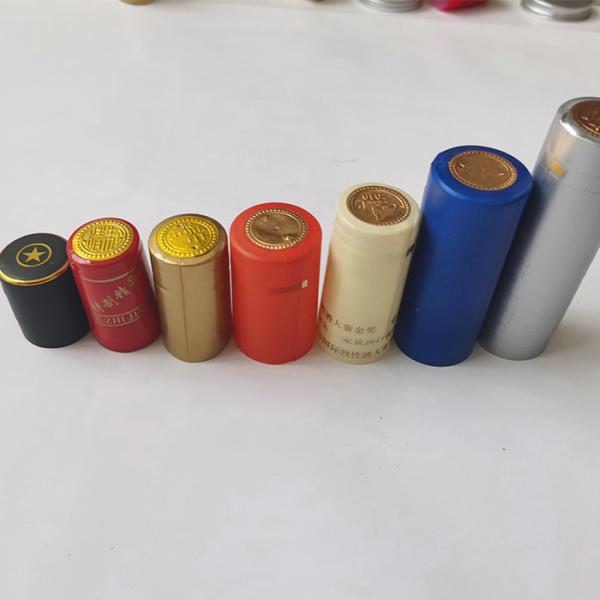 Quality Custom Logo Bottle Top Shrink Capsules 65mm PVC Heat Shrink Wrap For Wine for sale