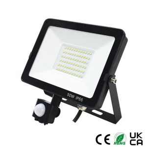 Quality SMD2835 Indoor Outdoor Flood Lights IP66 50W LED PIR Slim Floodlight SMD2835 for sale