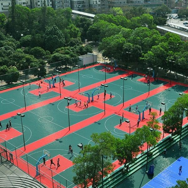 Quality Weather Resistant Outdoor Basketball Court Tiles Polypropylene Material With for sale