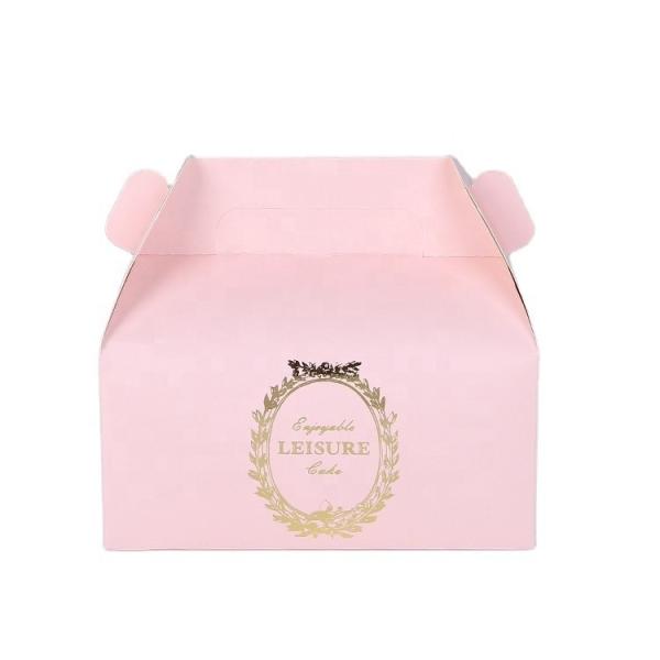 Quality Gift Pastry Cake Box Packaging Biodegradable Green White Tall Mini Wedding for sale
