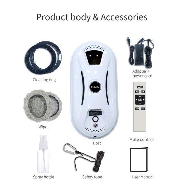 Quality 90W Magnetic Window Cleaner Robot with 2800Pa Suction for sale