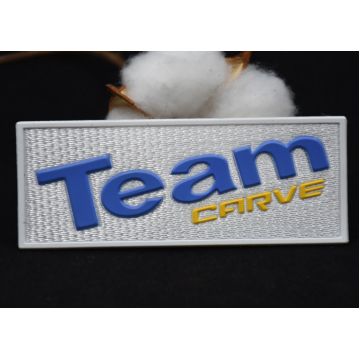 Quality Tatami Fabric Custom Clothing Patch 3D Silicone Heat Transfer Patches for sale