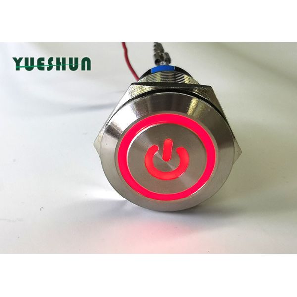 Quality Angle Eye Illuminated Push Button Light Switch 19mm Waterproof OEM ODM Available for sale