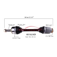 Quality HO10624ER CV Axle Assembly Heavy Duty Clamp TPEE Boot Cold Forging Grinding for sale