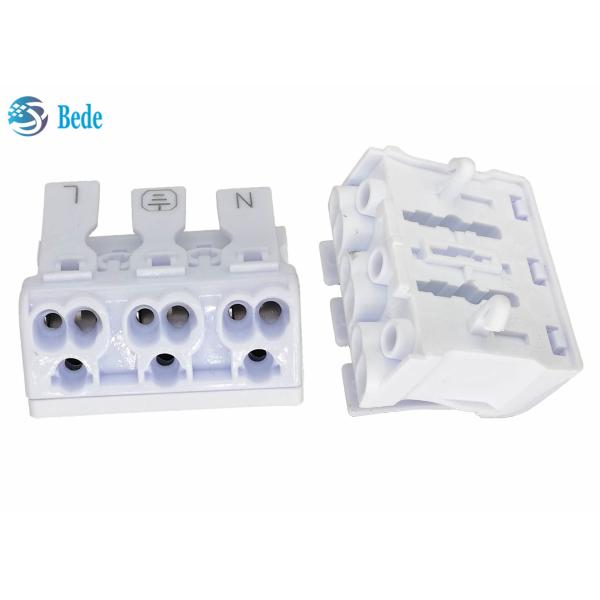 Quality 3 Pole Push Wire Connector Quick Terminal Block Suitable For Joining Solid Or for sale