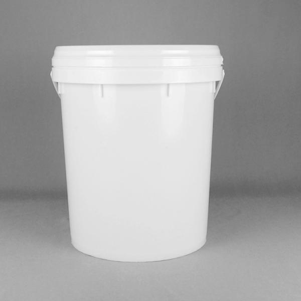 Quality 20L White Plastic Paint Bucket with Screen Printing for sale
