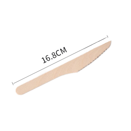 Quality Custom 16cm Disposable Wooden Utensils Biodegradable Cutlery  Knives for sale