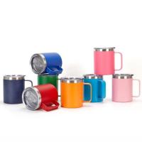 Quality 360ml BPA Free Insulated Stainless Steel Mug With Handle And Lid Vacuum for sale