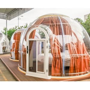 Quality Customized Luxurious PC Material Impact Resistant Bubble Houses Inflatable Dome for sale