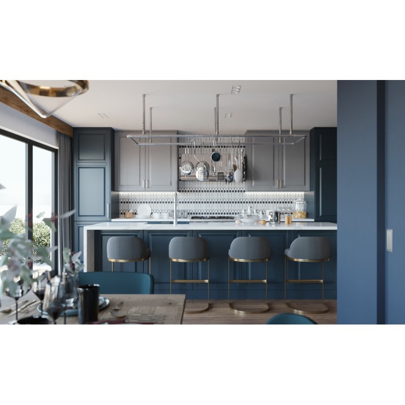 Functional kitchen cupboard with modern aesthetic