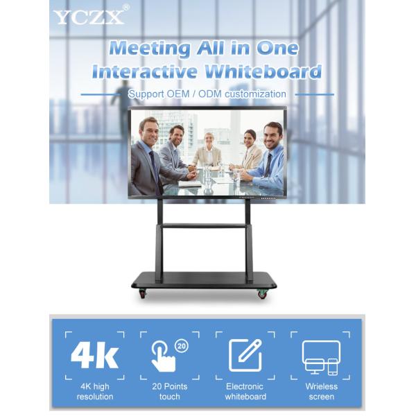 Quality Touch Interactive Flat Panel 65 Inch Smart Board 4k Infrared Type for sale