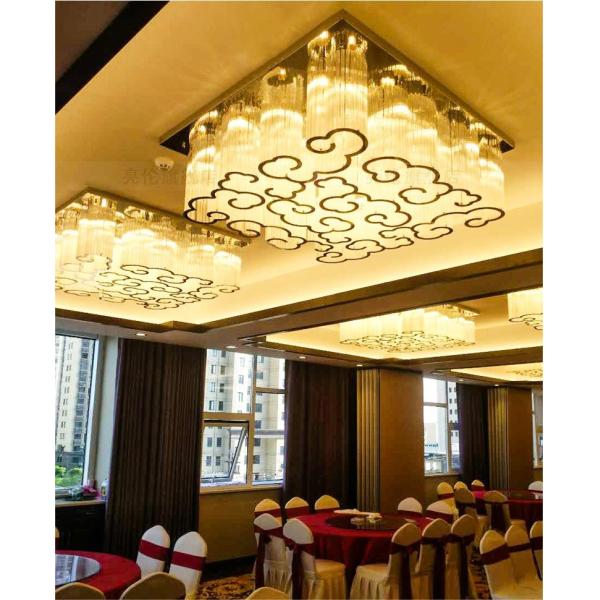 Quality LED Chinese Style Xiangyun Design Custom Crystal High Ceilings Chandeliers for sale