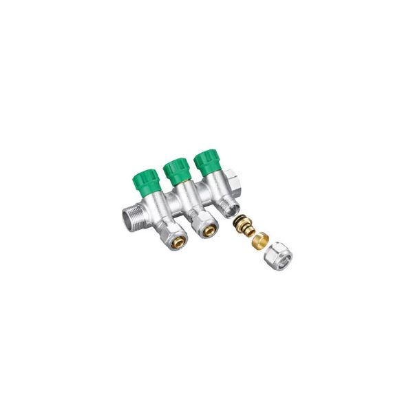 Quality 1/4'' Brass Garden Hose Manifold DIN 259 BS2779 with Plastic Handle​ for sale