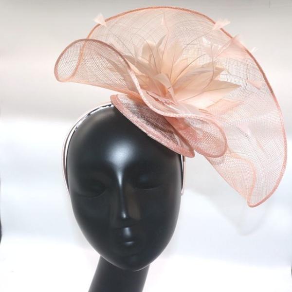 Quality Female Party-goers' Essential Sinamay And Feather Fascinator Hat with Headband for sale