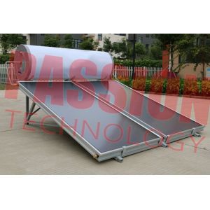 Quality 150L Solar Panel Hot Water Heater , Solar Assisted Water Heater Blue Titanium for sale