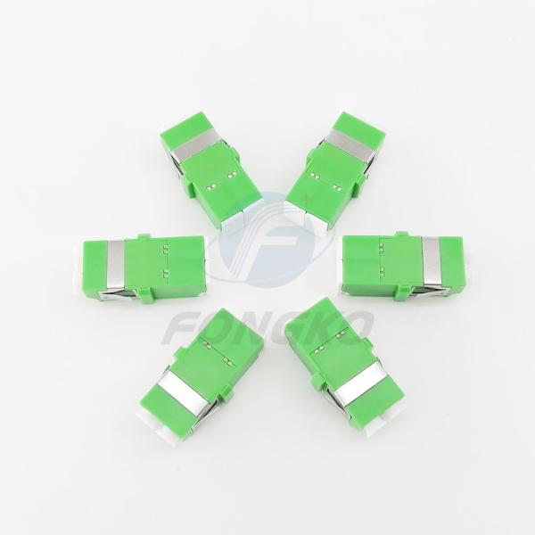 Quality SM Duplex LC APC Fiber Optic Adapter Without Flange for sale
