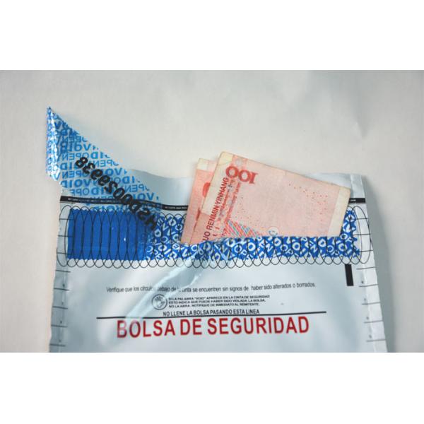Quality Waterproof Coin Safe Tamper Evident Security Bags Digital Printing for sale