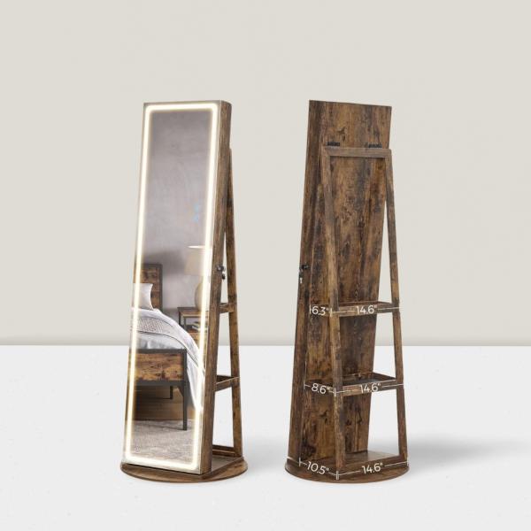 Quality Modern LED Jewelry Mirror Cabinet with Lockable Storage for sale
