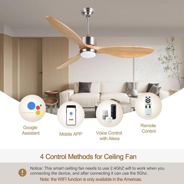 Quality White Black Gold 52 Ceiling Fan With Light 6 Speed DC Motor for sale