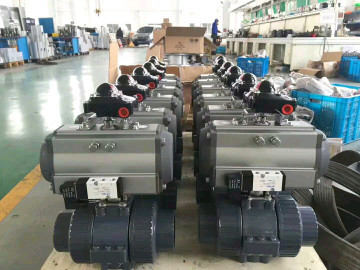Quality PVC UPVC Pneumatic Ball Valve Explosion Proof Air Actuated Ball Valves for sale