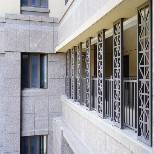 Quality 42in Aluminum Metal Balcony Railing Balustrade Black Customized for sale