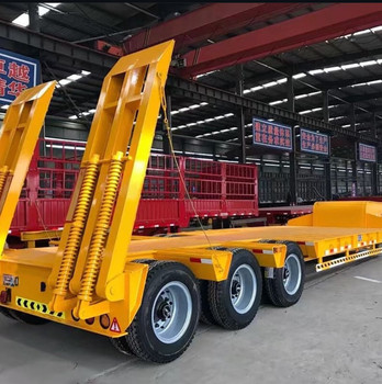Quality CIMC 3AXLES LOW BED SEMI TRAILER  FOR 'S TRANSPORTATION for sale