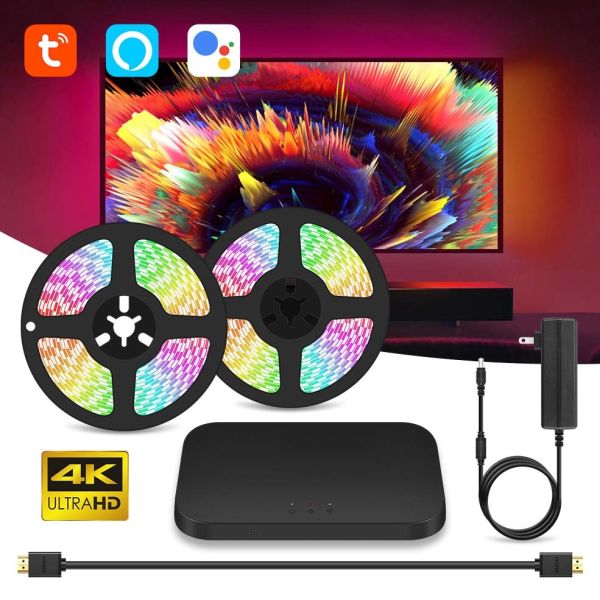 Quality Wifi Immersion LED TV Lights , Smart Ambient Lighting LED Strips For TV PC for sale