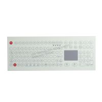 Quality Membrane Matrial Metal Keyboard With Trackball ,108 Keys , White for sale
