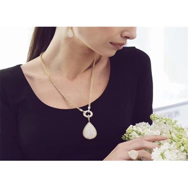 Quality Luxury 18K Gold Diamond Necklace wholesale gold jewelry manufacturers for sale