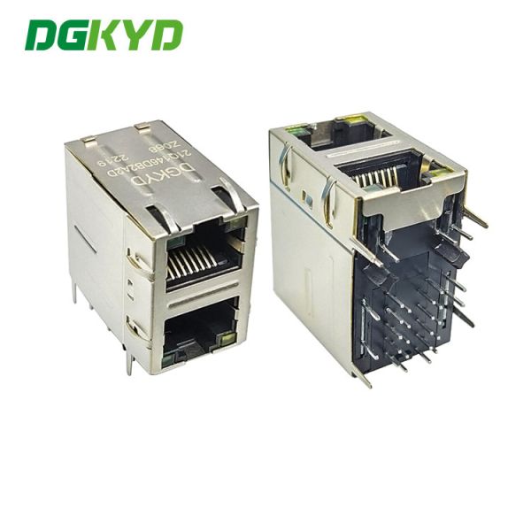 Quality DGKYD21Q146DB2A2DZ068 10/100/1000 Base-T Connector 10P8C RJ45 Modular Jack for sale