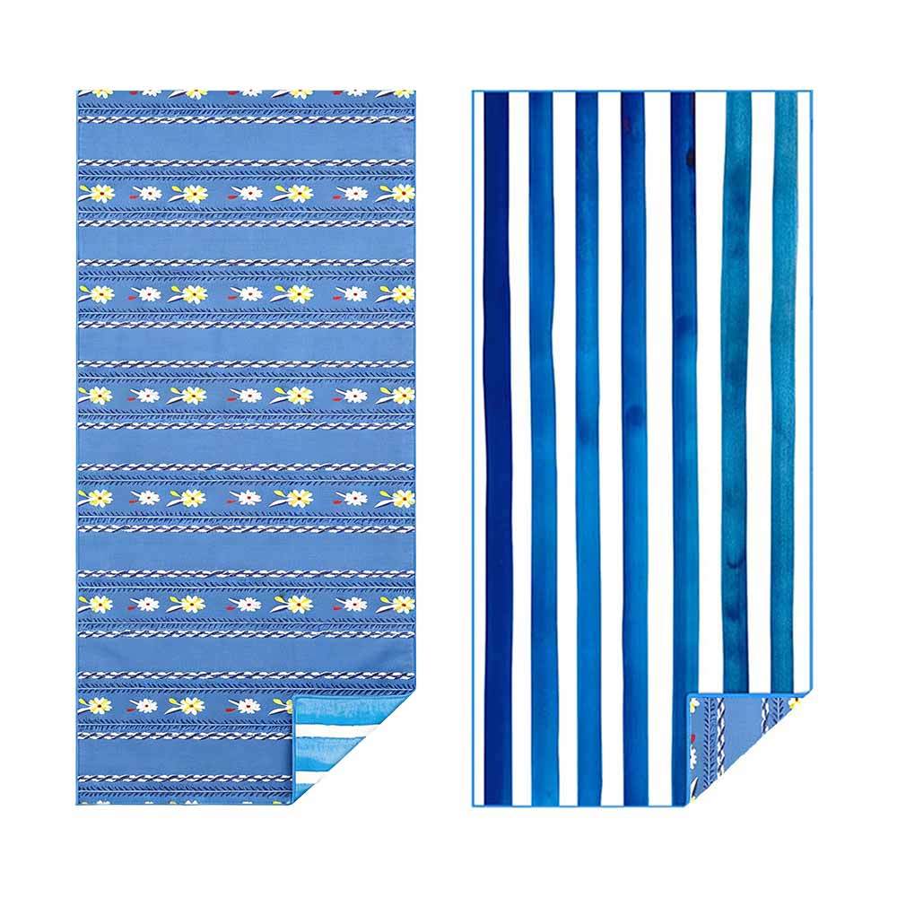 Quality GRS Certified Recycled Personalized Soft Absorbent Printed Beach Towel for sale