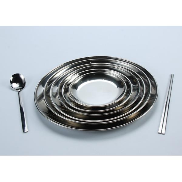 Quality Rustproof 18/8 Stainless Steel Utensil Metal Dinner Plates for sale