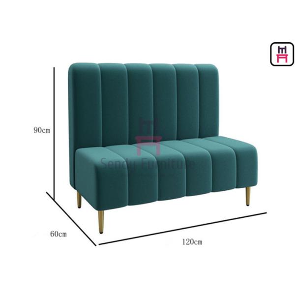 Quality Wood frame Green Velvet 0.7cbm Upholstered Booth Seating for sale