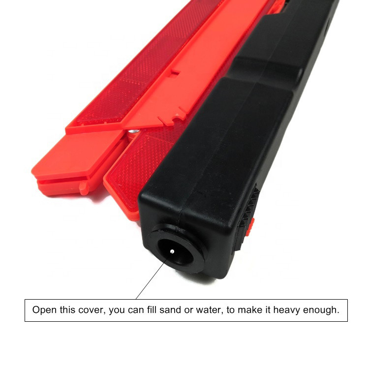 Quality 3 Pcs Double Faced Safety Triangle Orange Warning for Roadside Protection Gear for sale