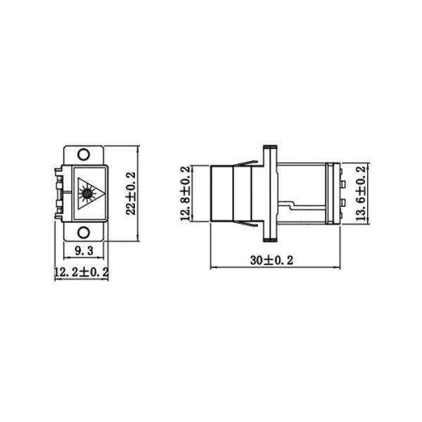 Quality Fiber Optic Adapter SC SX Metal Avoid Laser Adapter With Flange for sale