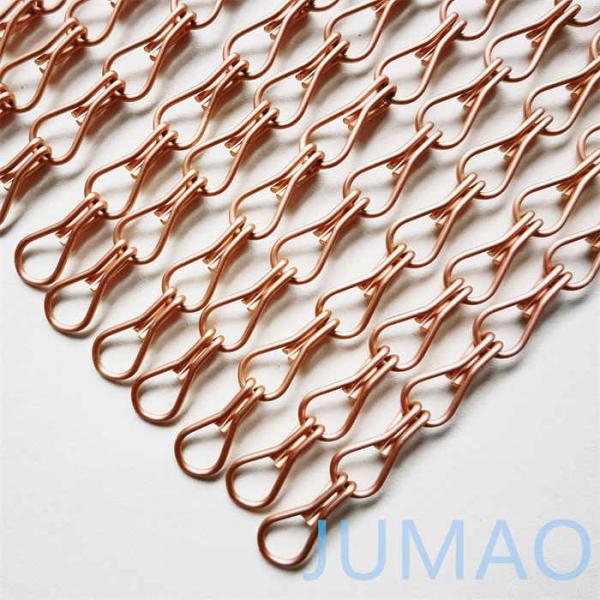 Quality Brass Aluminum Metal Chain Link Curtains Fly Screen 10x22 for sale