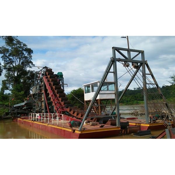 Quality 10m 100CBM/H Iron Bucket Chain Dredger For Construction Works for sale