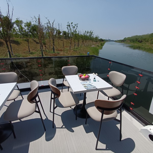 Quality Aluminum Restaurant Boathouse floating restaurant For Elegant Dining Experience for sale