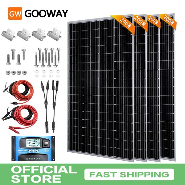 Quality 200w Solar Panel Kit 12v Battery Charger Controller Rv Camper Boat Caravan Shed for sale