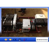 Quality 13HP Double Drum Electric Cable Pulling Winch Dual - Bull Wheel Powered Winch for sale
