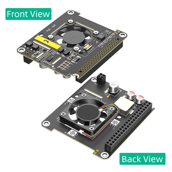 Quality Raspberry Pi 5 PoE HAT with Cooling Fan and Automatic LED 5V 5A 25W IEEE 802.3af for sale