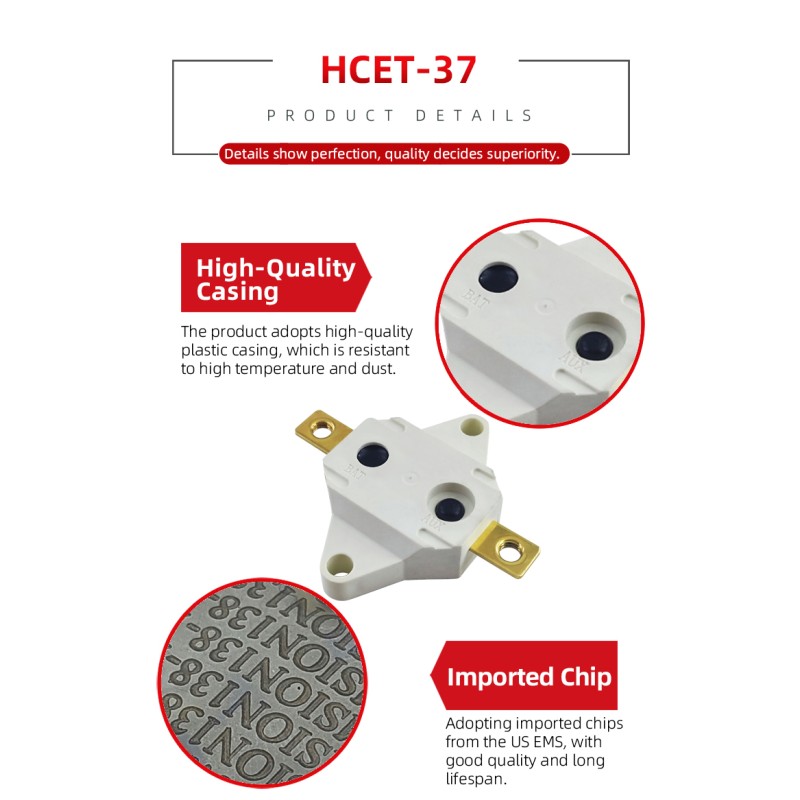 Detailed view of HCET 37 Miniature Circuit Breaker construction and components