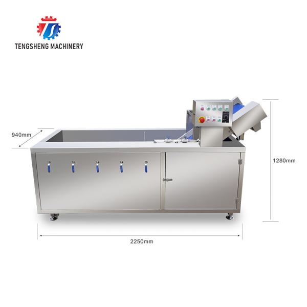 Quality 380V Integrating Spinach Washing Machine , Blasting Isolating Potato Cleaning for sale