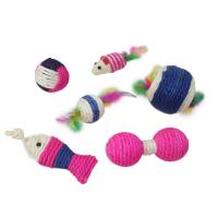 China Interactive Robot Mouse Cat Toy Seagrass Ball factory