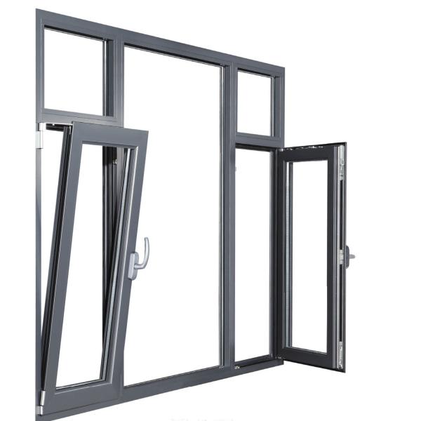 Quality Level 6 Water Tightness Tempered Glass Aluminum Alloy Thermal Break Casement Windows for sale