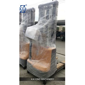 Quality CE 680mm Fork PU Wheel Pedestrian Electric Pallet Stacker for sale